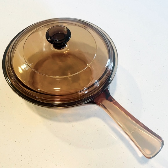 Corningware | Kitchen | Cute 5l Amber Sauce Pan With Lid Corning Vision ...